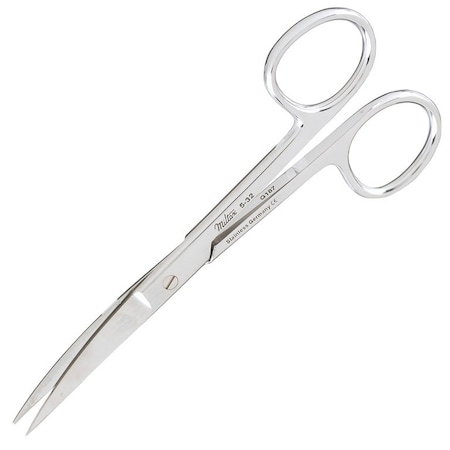 Miltex Integra Operating Scissors, 4.5in, Curved with Sharp/Sharp Tip 5-32 | Zoro